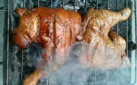 Inihaw na Hitang Manok, Grilled Chicken Thighs/FilipinoEggrolls