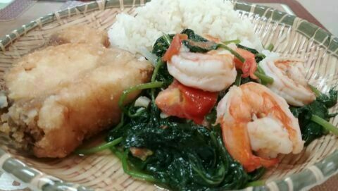 Sautéed Sweet Potato Leaves , Ginisang Talbos ng Kamote/FilipinoEggrolls